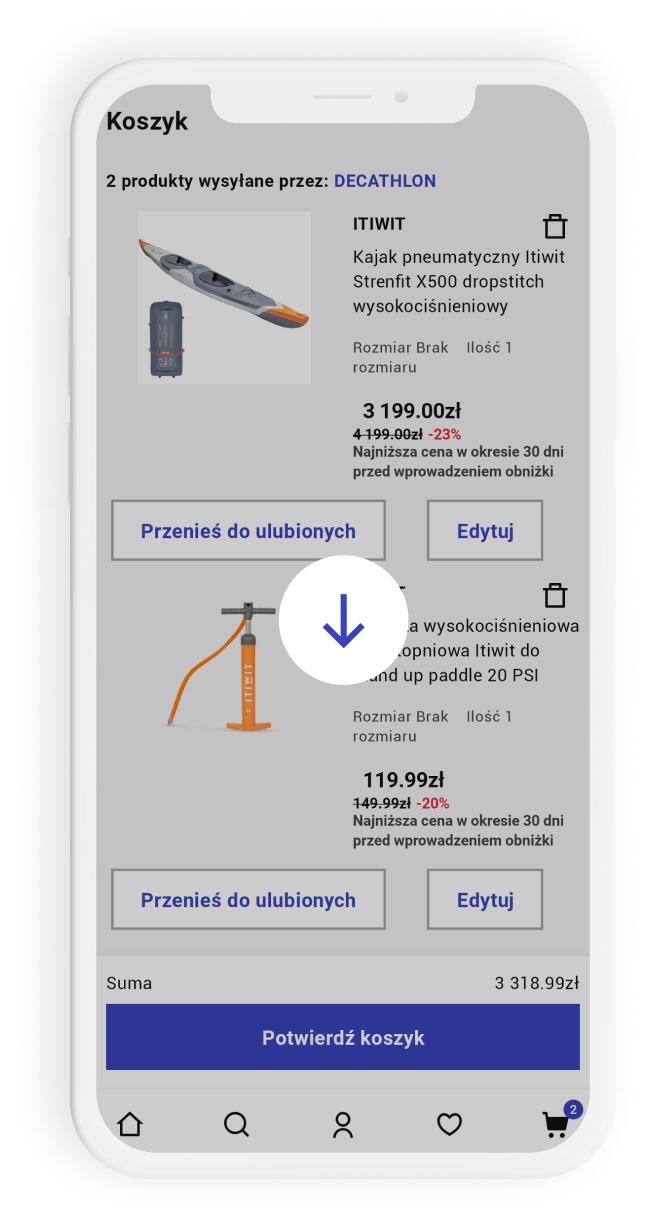 Aplikacja z kodem - Decathlon