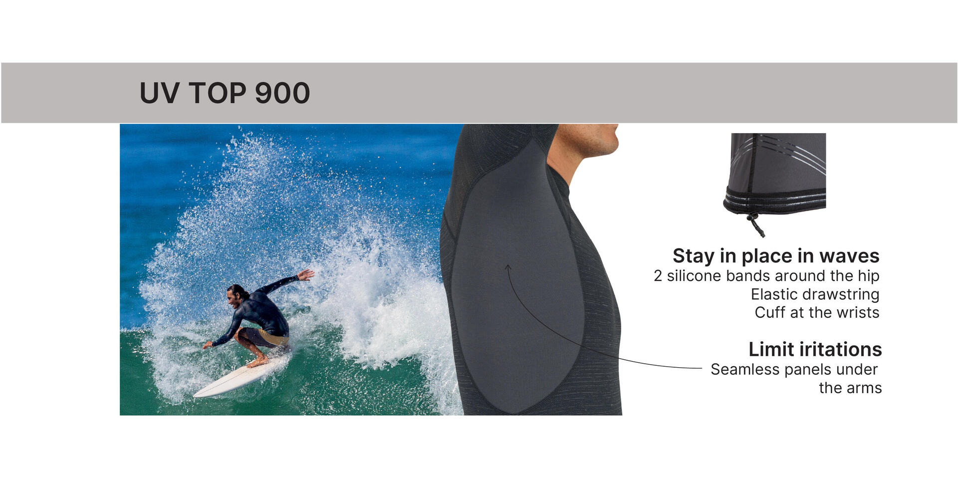 Men's Surf Top Rash Guard UV Protection Top With UPF50+